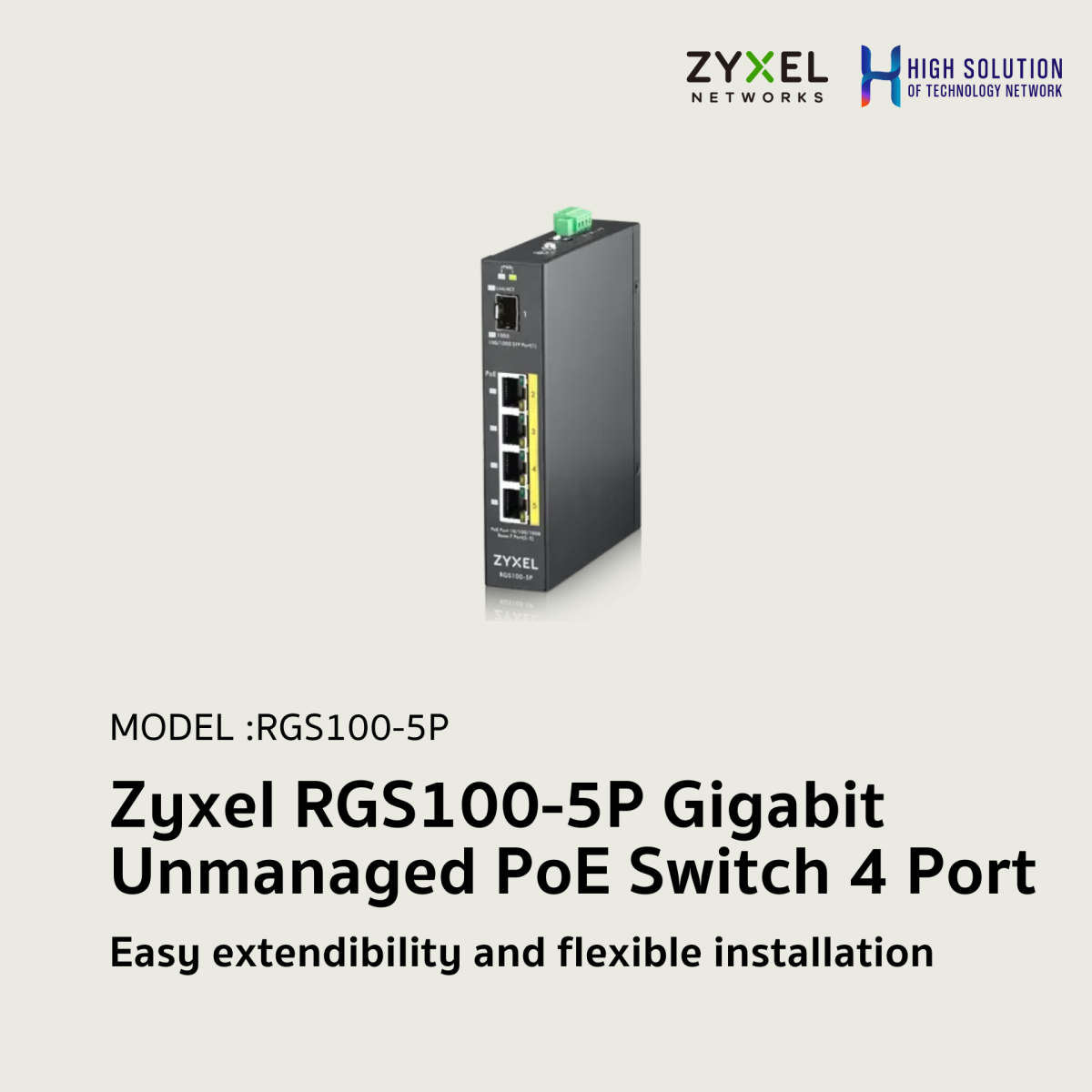 RGS100-5P ZYXEL Gigabit Switching Hub 5 Port Gigabit Network system ...