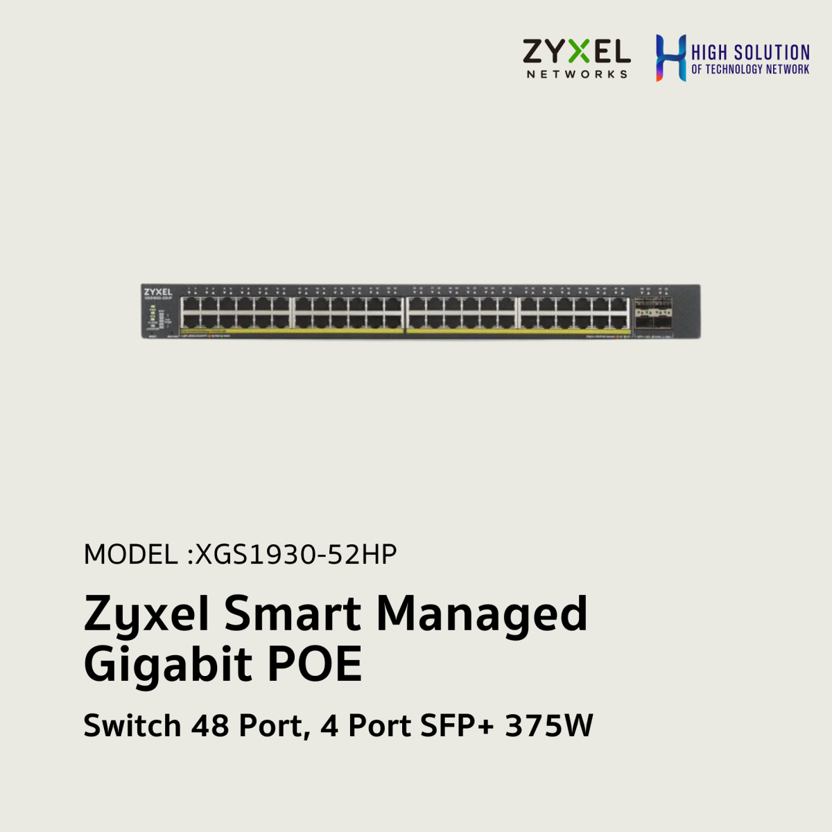 XGS1930-52HP Zyxel Smart Managed Gigabit Switch 24 Port, 4 Port SFP+ Network system wifi & Wired ...