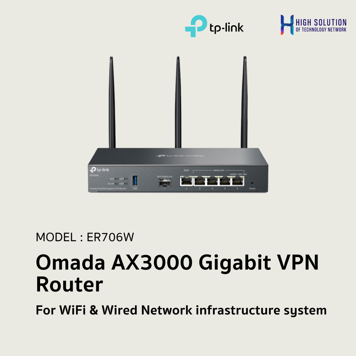 ER707-M2 (TP-Link) Omada Multi-Gigabit VPN Router wifi & wired System - hstn