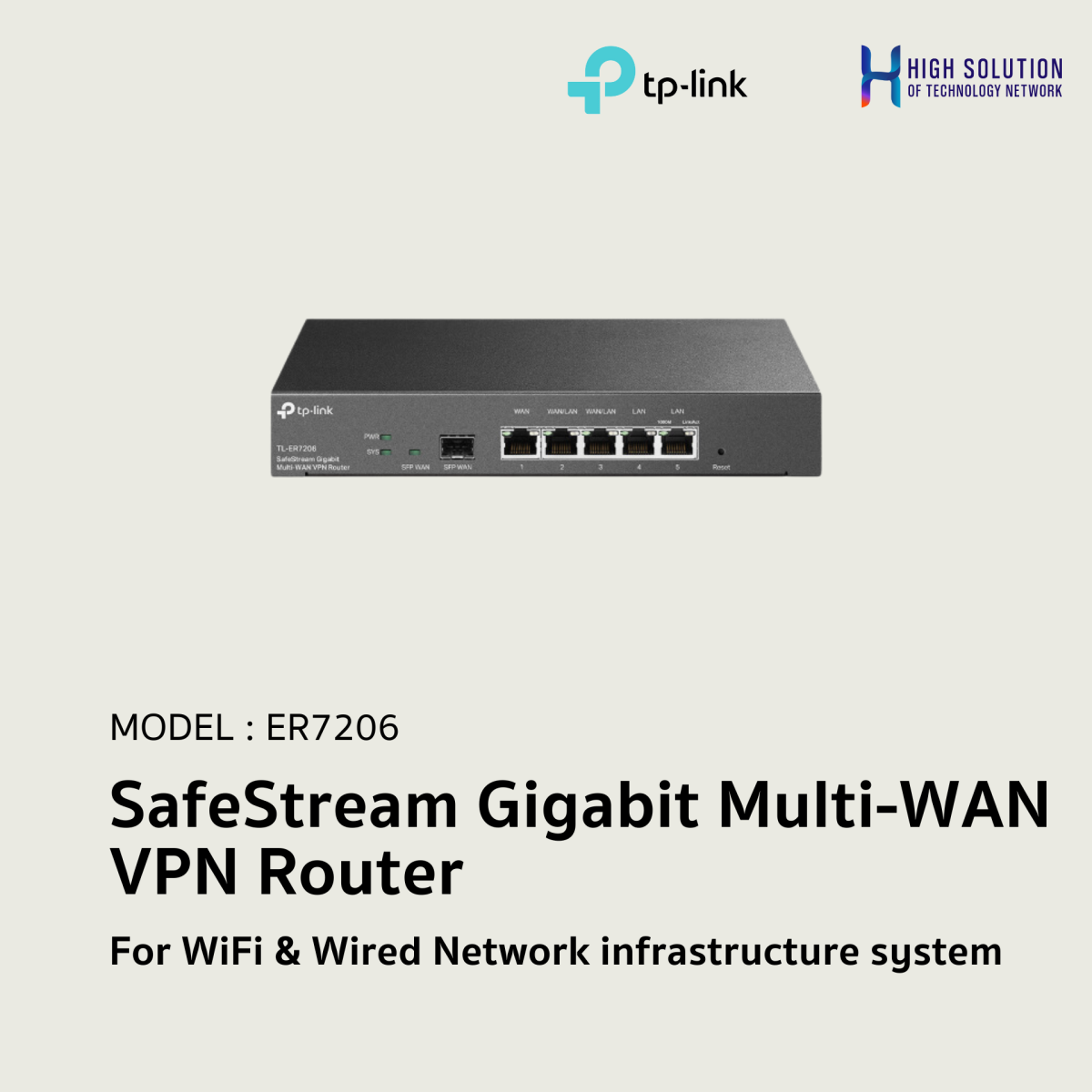 ER7206 (TP-Link) SafeStream Gigabit Multi-WAN VPN Router wifi & wired ...