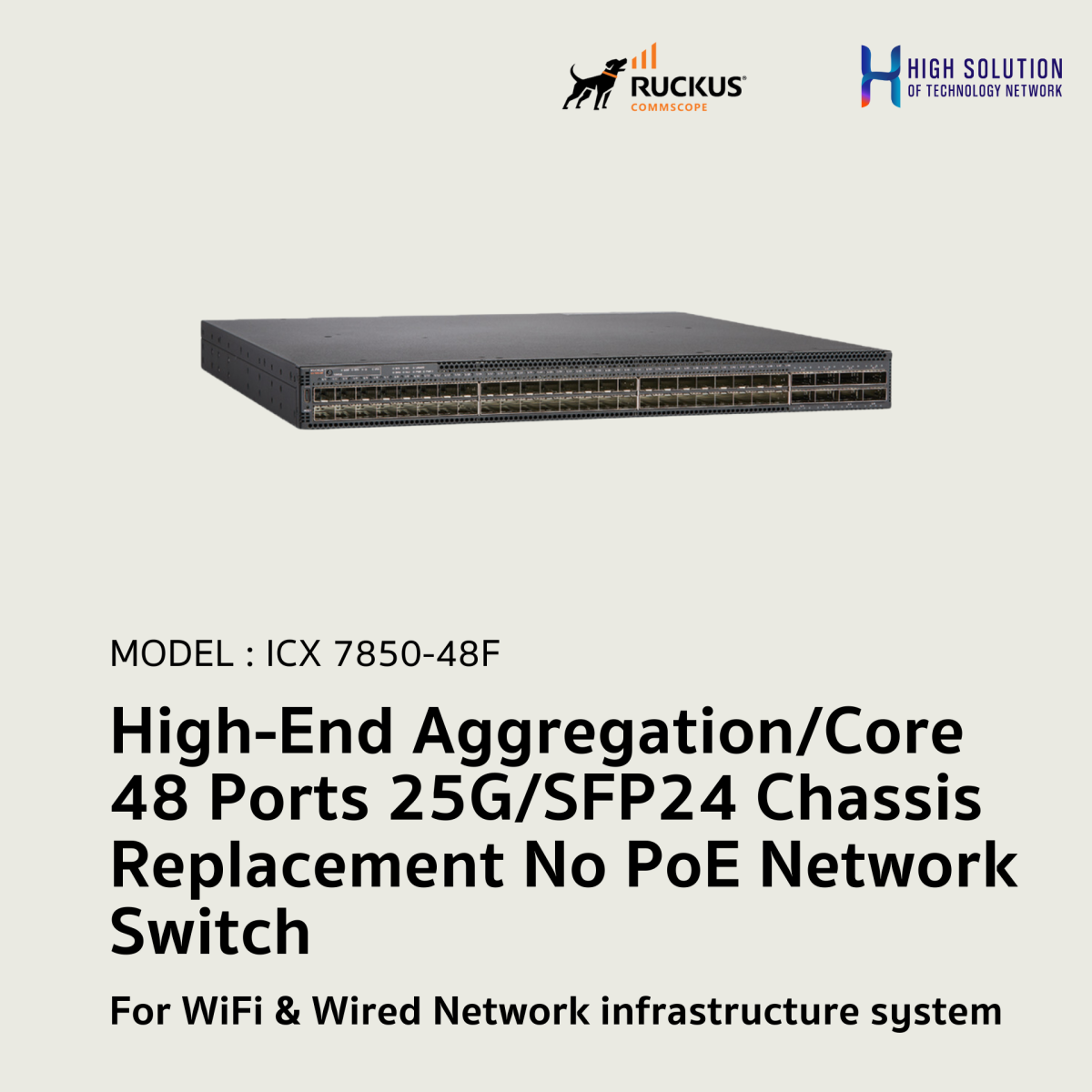 ICX 7850-48FS RUCKUS High-End Aggregation/Core 48 Ports 10G/SFP+ ...