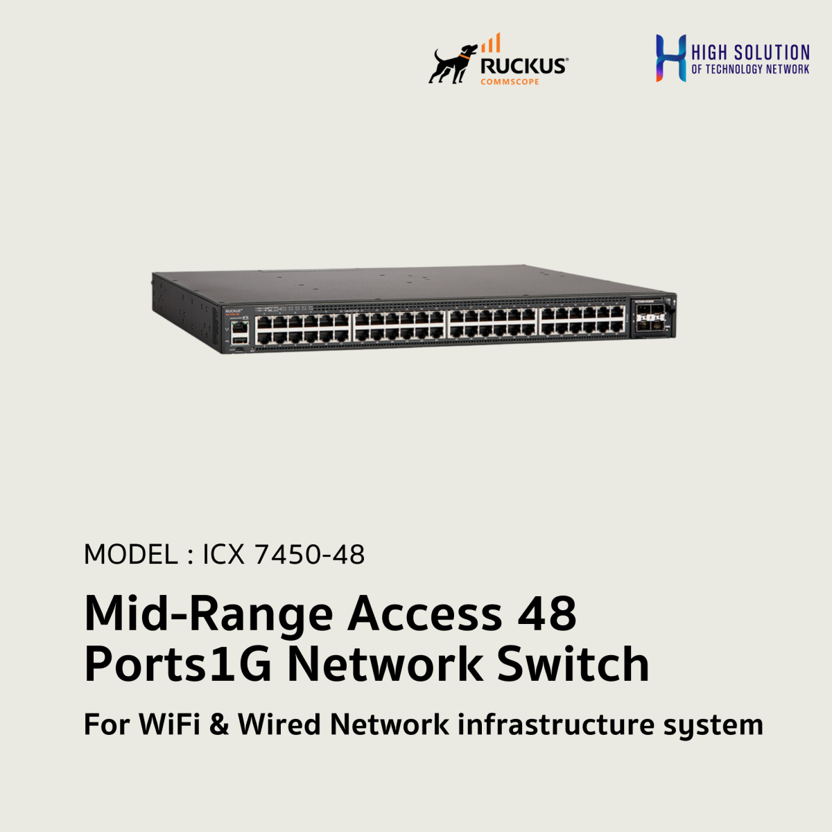ICX 7450-48 RUCKUS Mid-Range Access 48 Ports1G Switch Network system ...