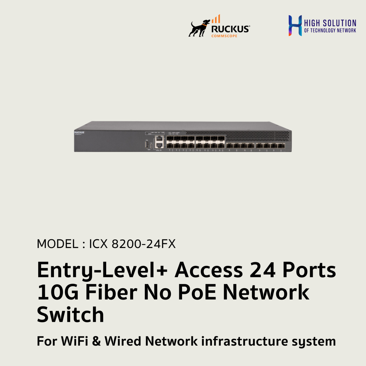ICX 8200-24FX RUCKUS Entry-Level+ Access 24 Ports 10G Fiber No PoE ...