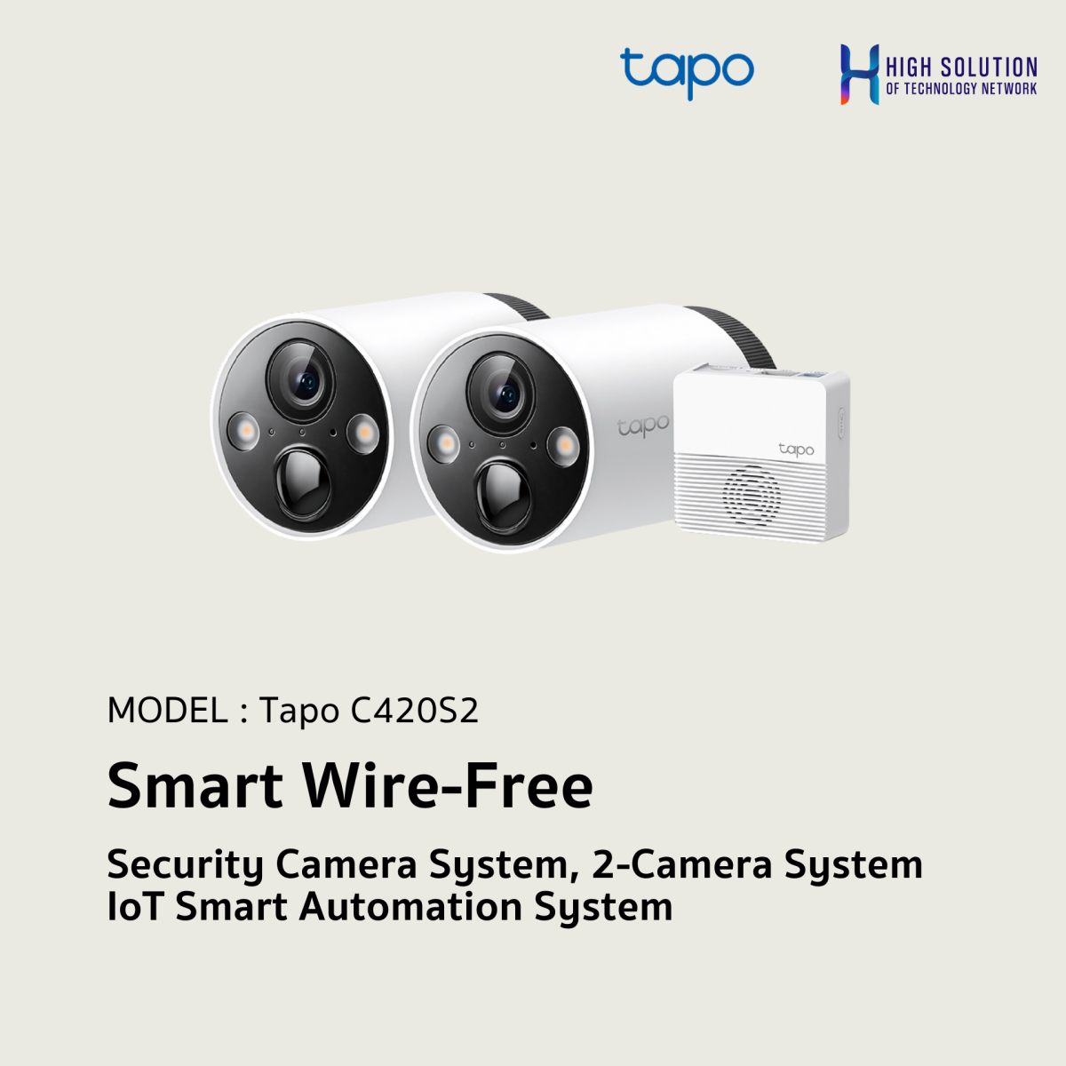 Tapo C420S2, Tapo, Smart Wire-Free Security Camera System, 2-Camera ...