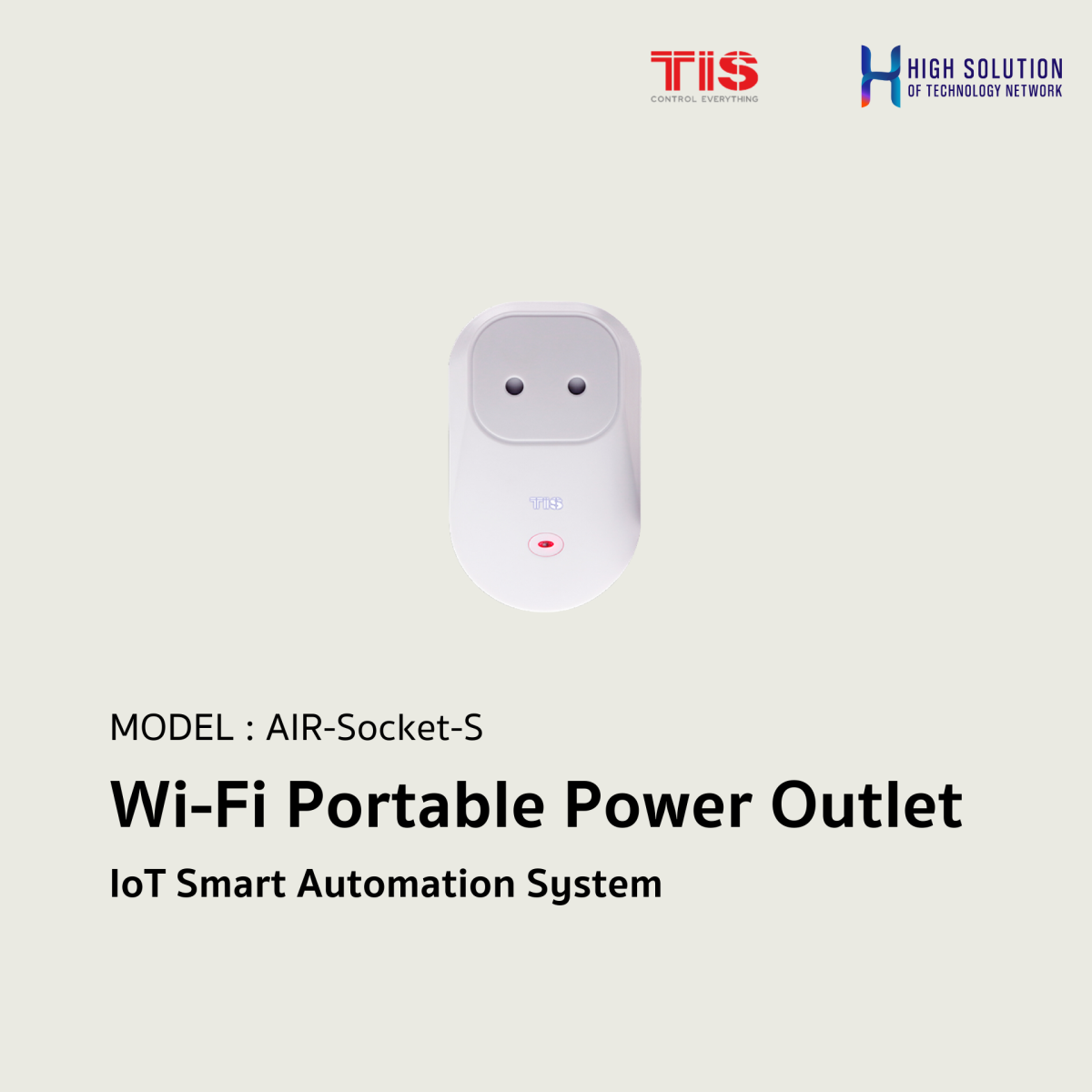 AIR-Socket-S, TIS, Wi-Fi Portable Power Outlet - IoT Smart Automation ...