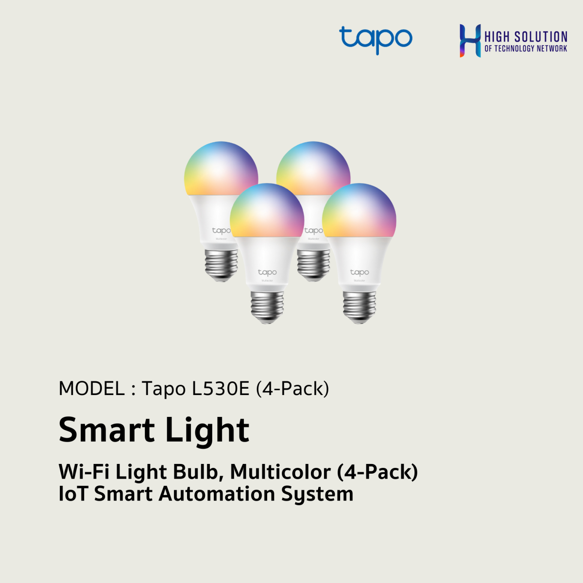 Tapo L530E (4-Pack), Tapo, Smart Light Wi-Fi Light Bulb, Multicolor ...
