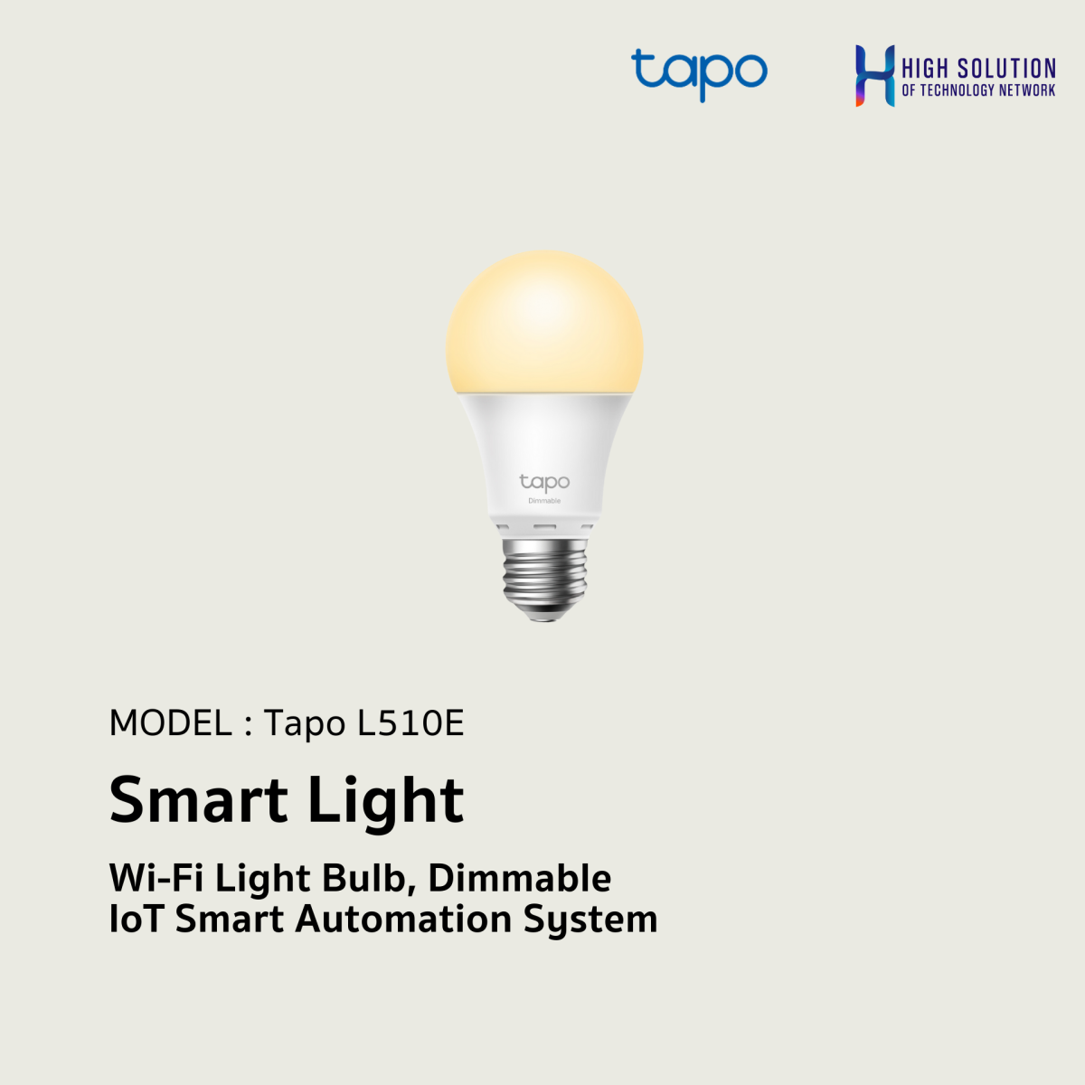 Tapo L510E, Tapo, Smart Light Wi-Fi Light Bulb, Dimmable - IoT Smart ...