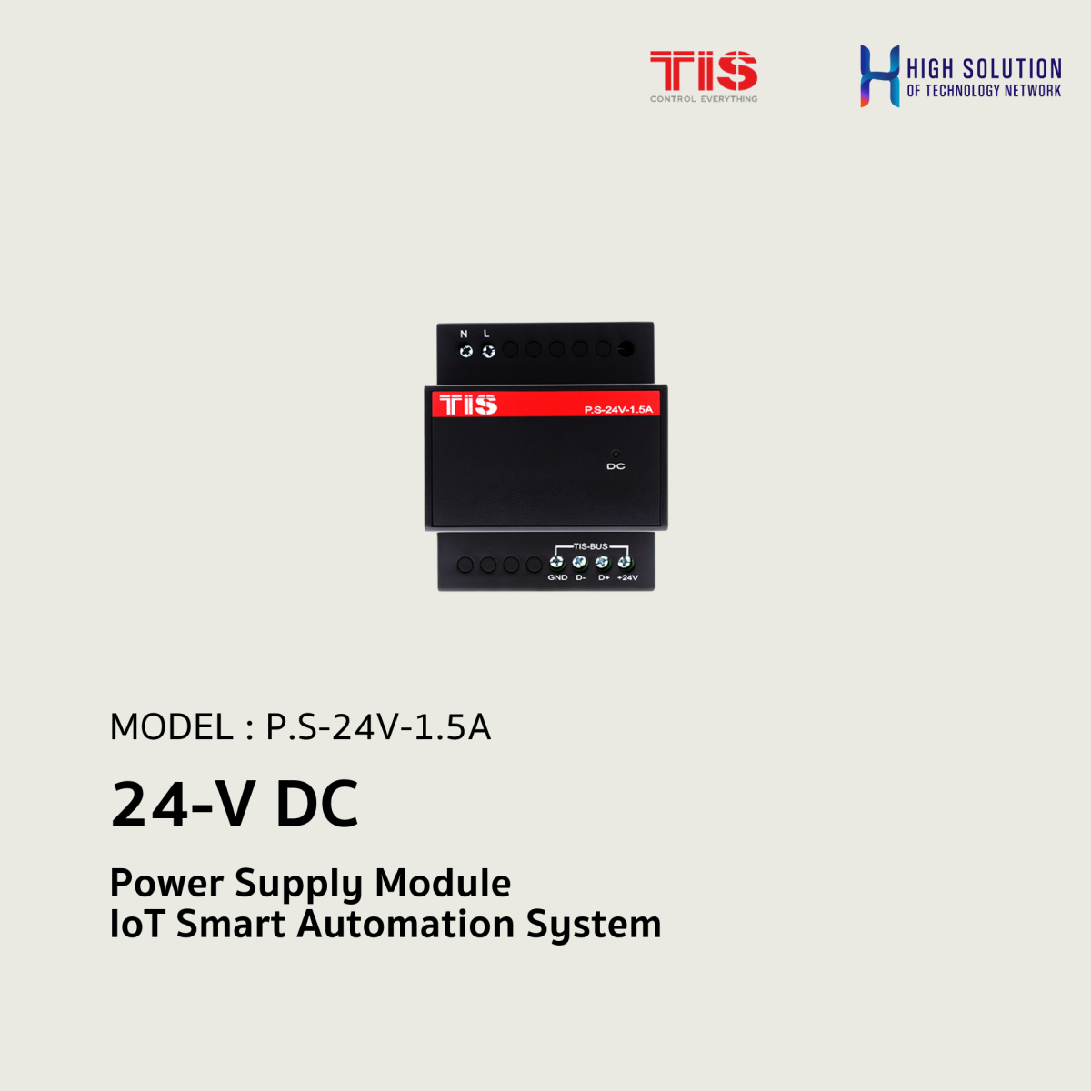 P.S-24V-1.5A, TIS, 24-V DC Power Supply Module - IoT Smart Automation ...