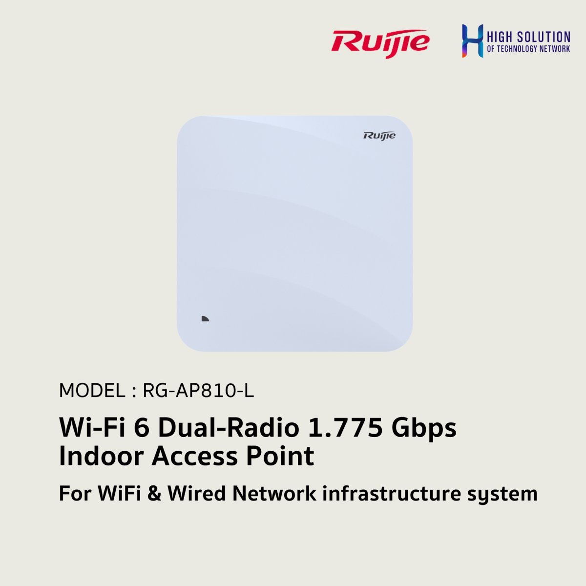 Wireless Indoor AP 1.775 Gbps High Speed with Wi-Fi 6