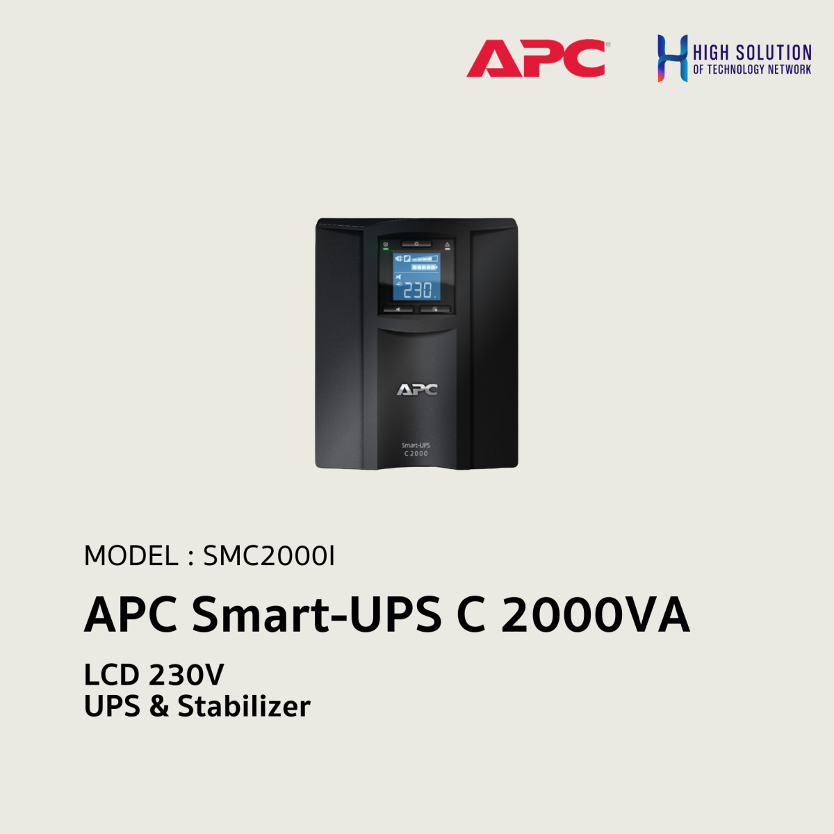 SMC2000I, APC, APC Smart-UPS C 2000VA LCD 230V - UPS & Stabilizer