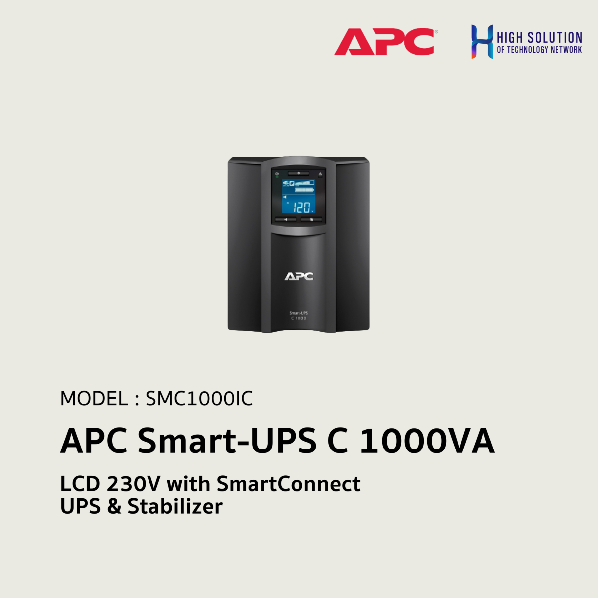 SMC1000IC, APC, APC Smart-UPS C 1000VA LCD 230V with SmartConnect - UPS & Stabilizer - hstn