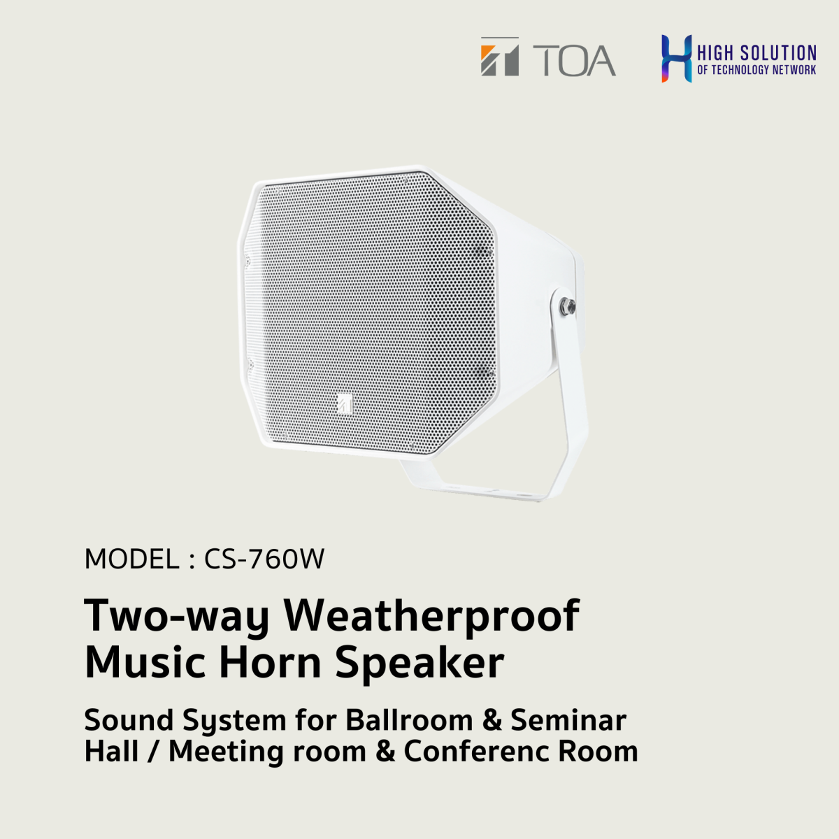 CS-760W (TOA) Two-way Weatherproof Music Horn Speaker / Sound System ...