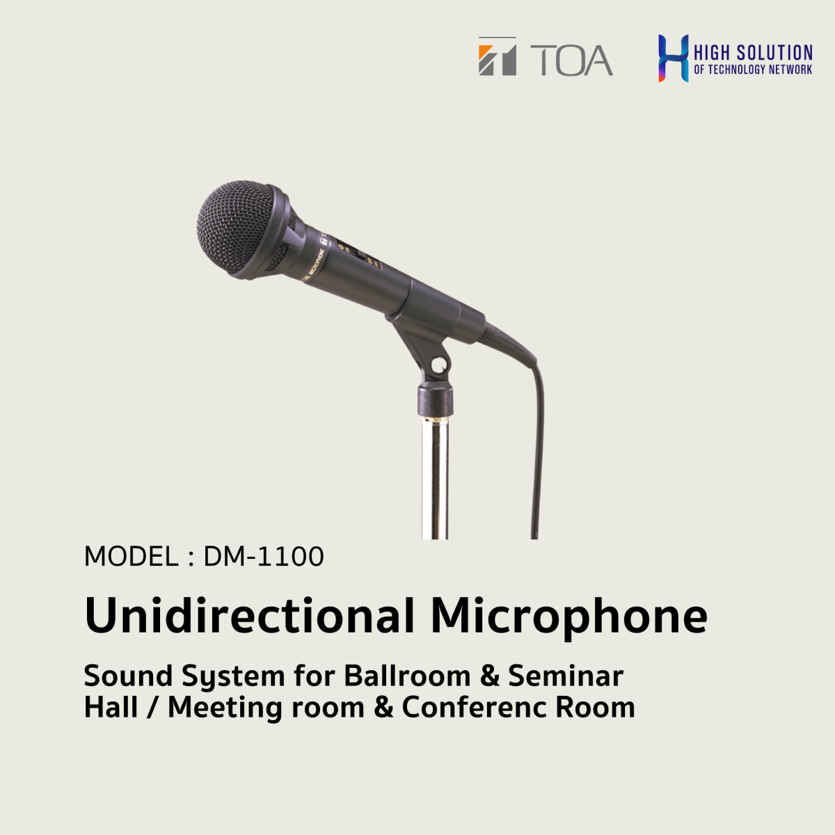 DM-1100 (TOA) Unidirectional Microphone / Sound System for Ballroom ...