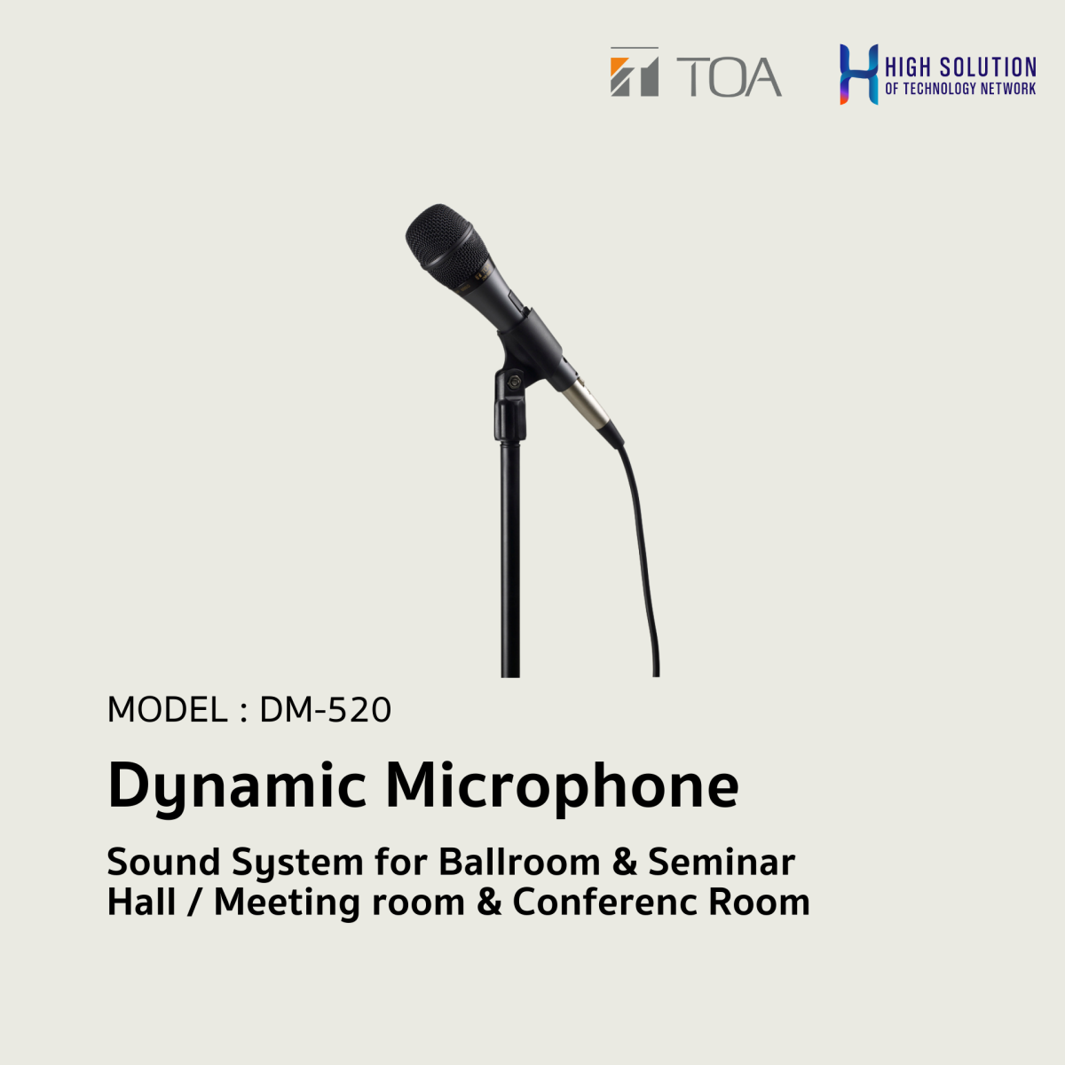 DM-520 (TOA) Dynamic Microphone / Sound System for Ballroom & Seminar ...