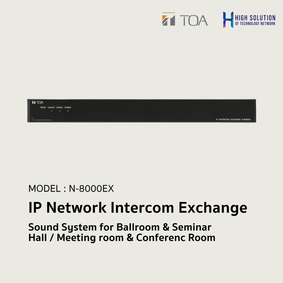 N-8000EX (TOA) IP Network Intercom Exchange / Sound System for Ballroom ...