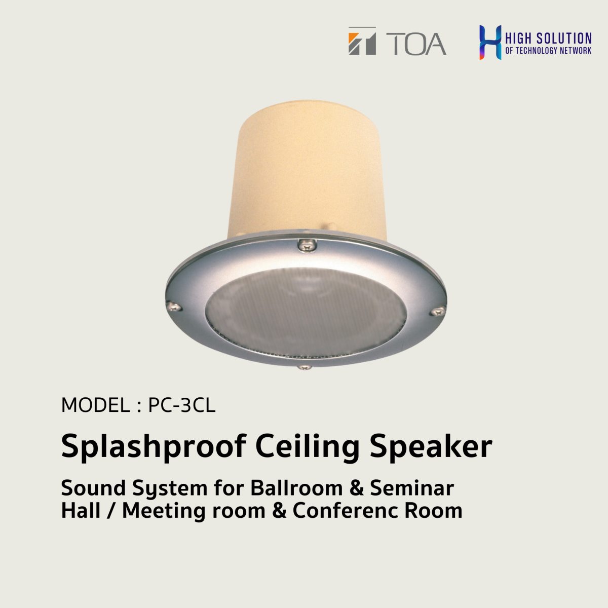 PC-3CL (TOA) Splashproof Ceiling Speaker / Sound System for Ballroom ...