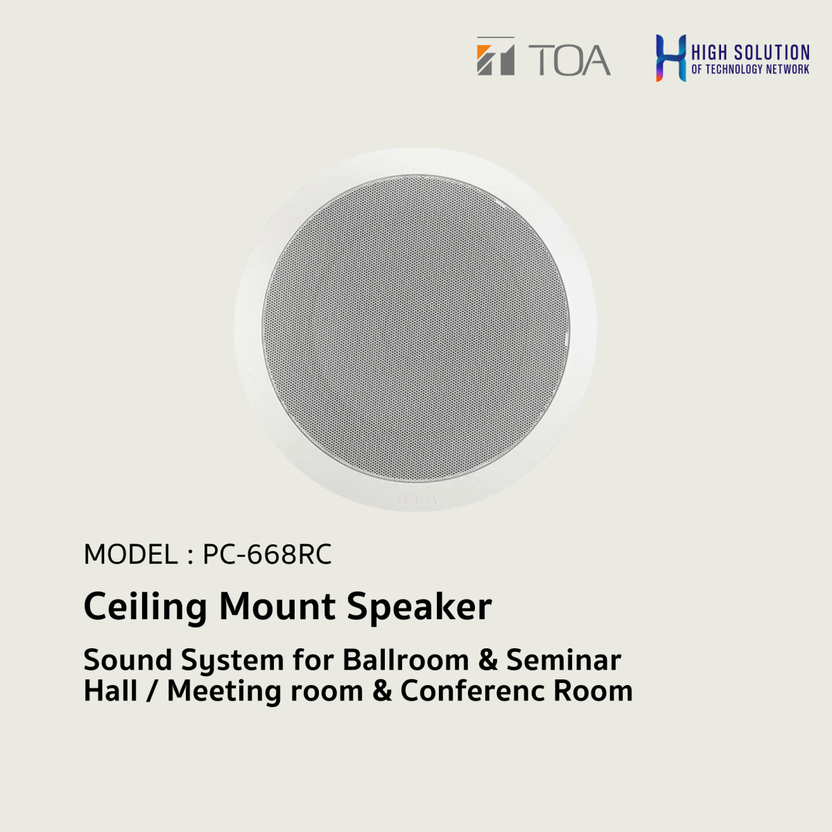 PC-668RC (TOA) Ceiling Mount Speaker / Sound System for Ballroom ...