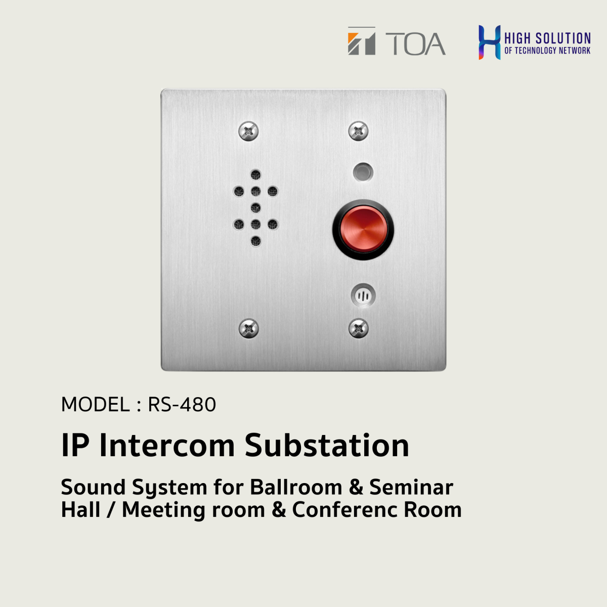 RS-480 (TOA) IP Intercom Substation / Sound System for Ballroom ...
