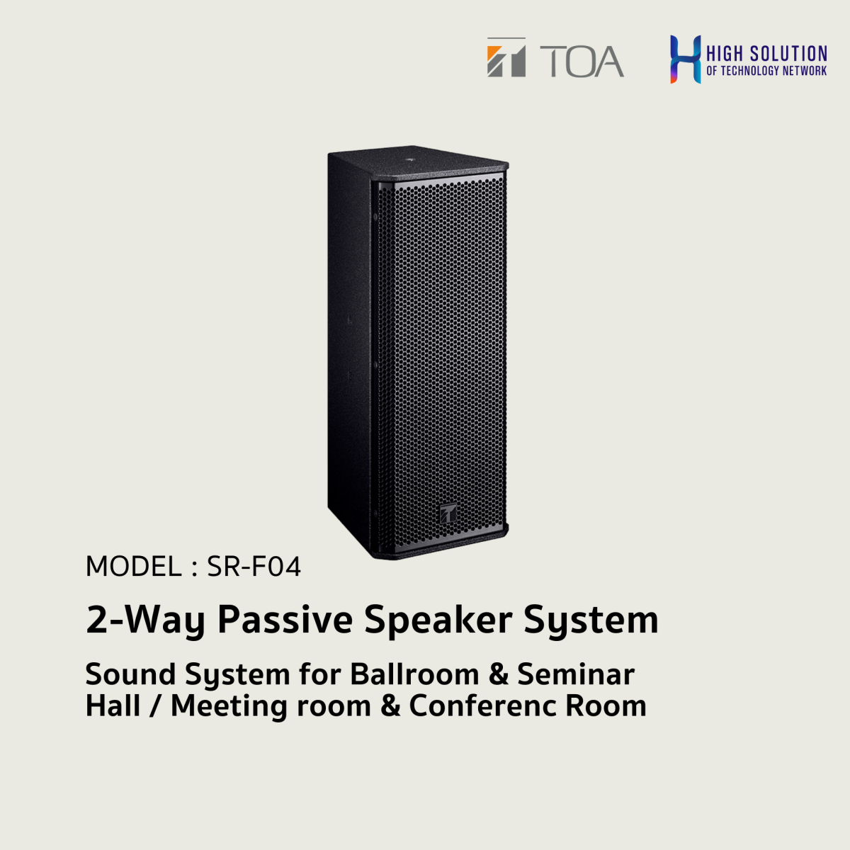 SR-F04 (TOA) 2-Way Passive Speaker System / Sound System for Ballroom ...
