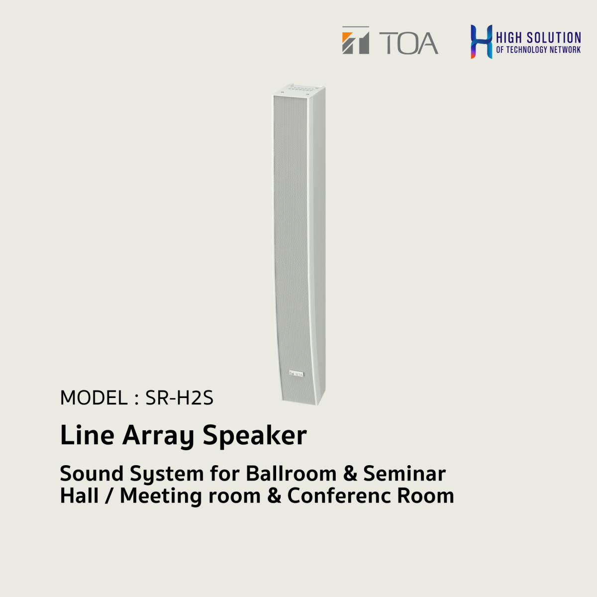 SR-H2S (TOA) Line Array Speaker / Sound System for Ballroom & Seminar ...