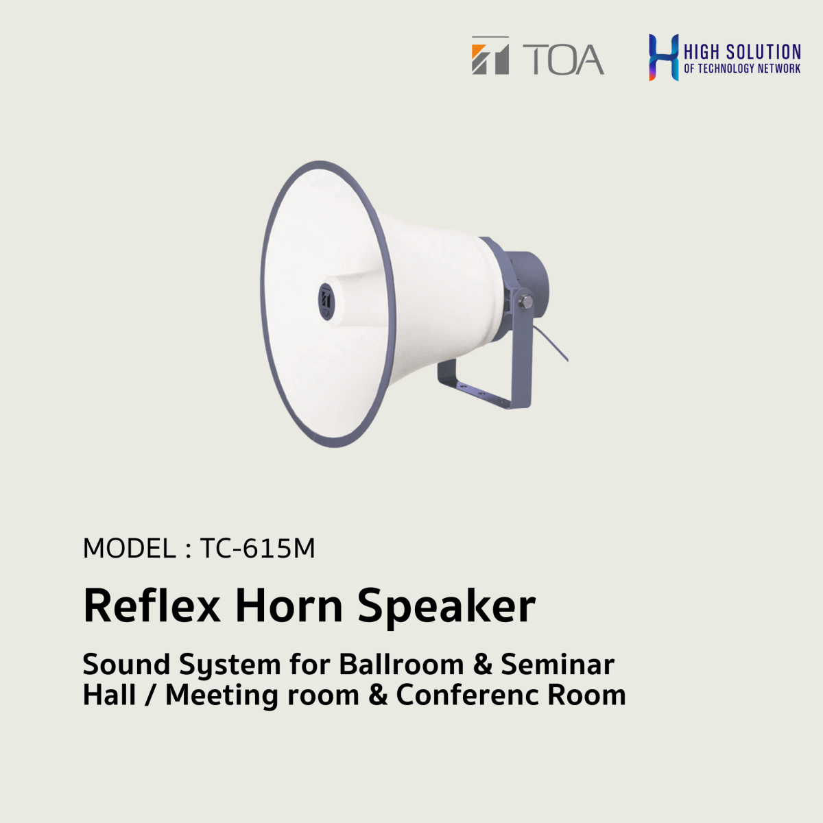 TC-615M (TOA) Reflex Horn Speaker/ Sound System for Ballroom & Seminar Hall / Meeting room ...