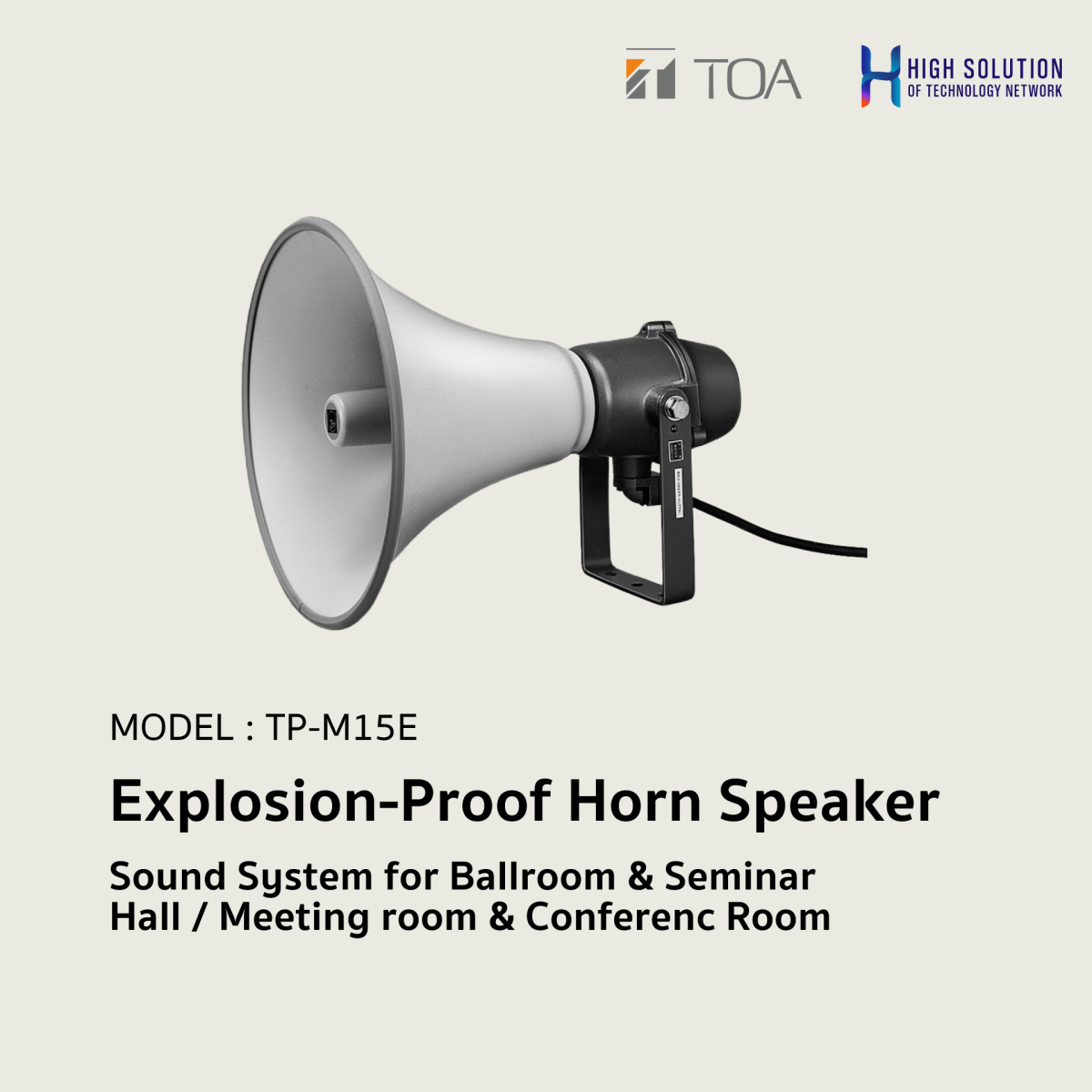 TP-M15E (TOA) Explosion-Proof Horn Speaker / Sound System for Ballroom ...