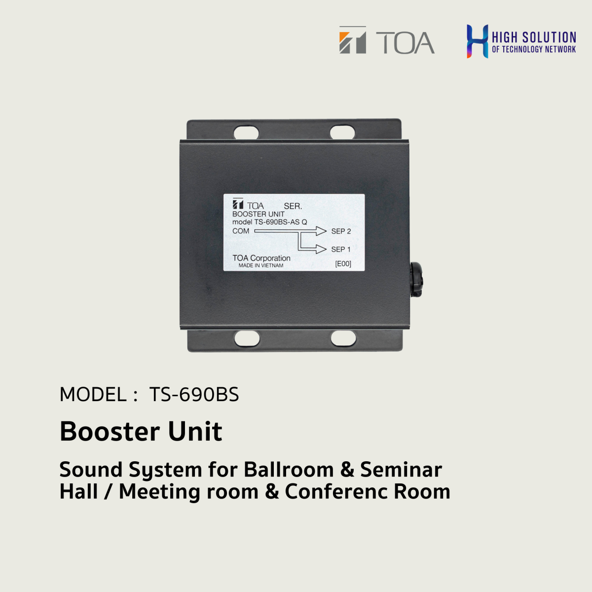 TS-690BS (TOA) Booster Unit / Sound System for Ballroom & Seminar Hall ...