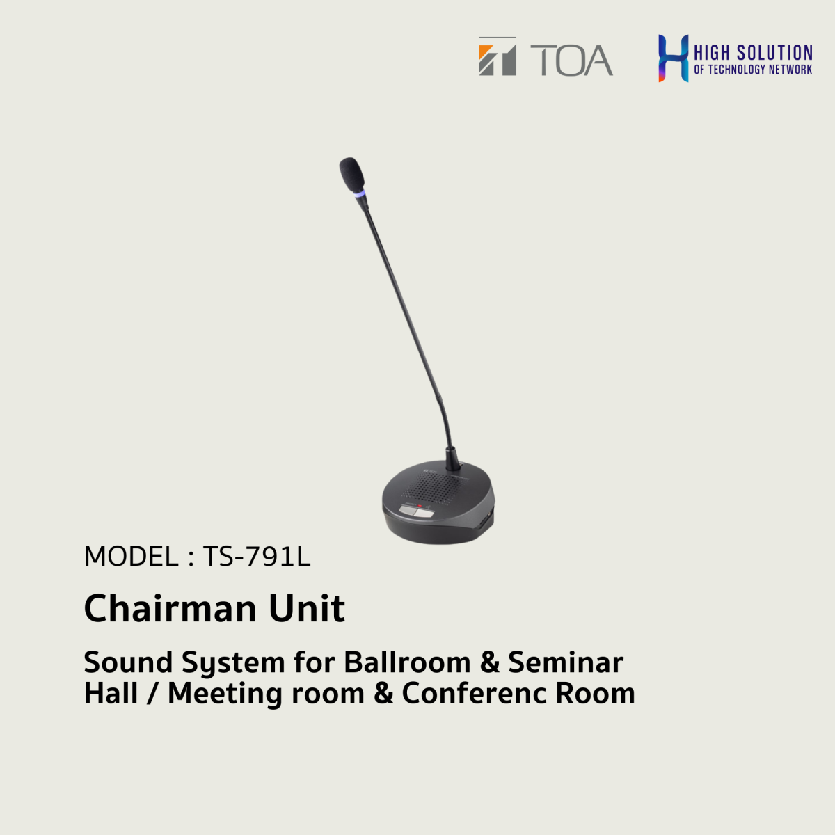 TS-791L (TOA) Chairman Unit / Sound System for Ballroom & Seminar Hall / Meeting room ...