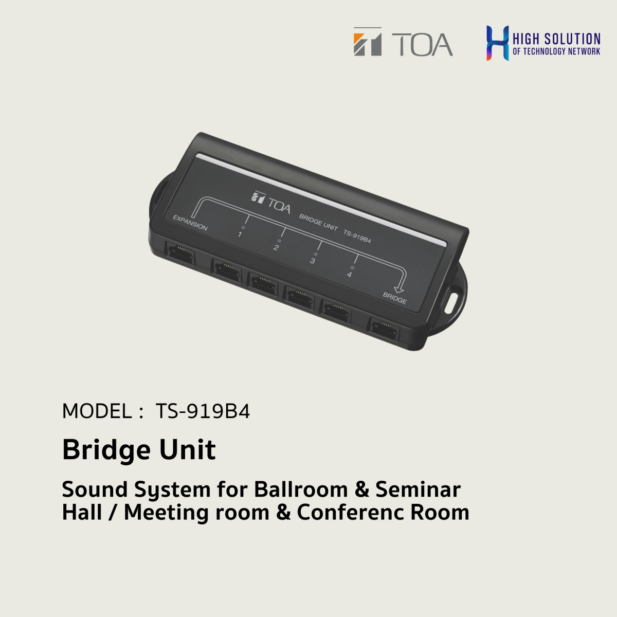 TS-919B4 (TOA) Bridge Unit / Sound System for Ballroom & Seminar Hall ...