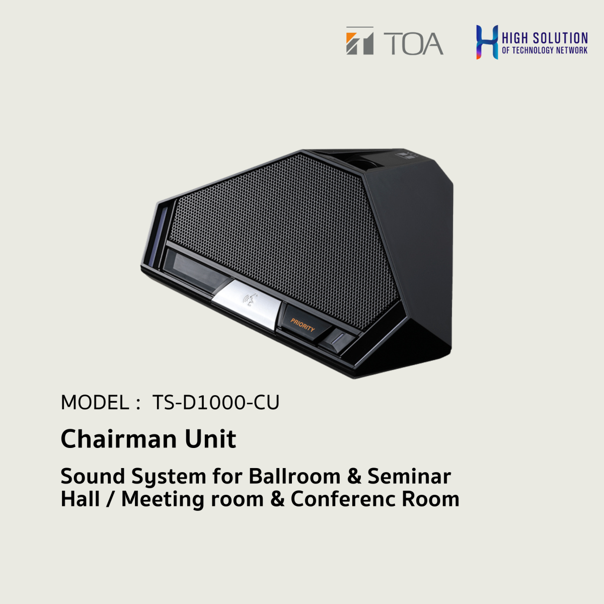 TS-D1000-CU (TOA) Chairman Unit / Sound System for Ballroom & Seminar ...