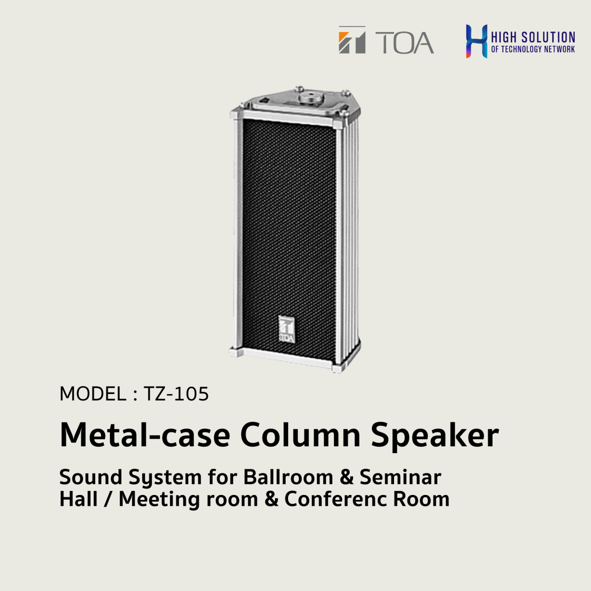 TZ-105 (TOA) Metal-case Column Speaker / Sound System for Ballroom ...