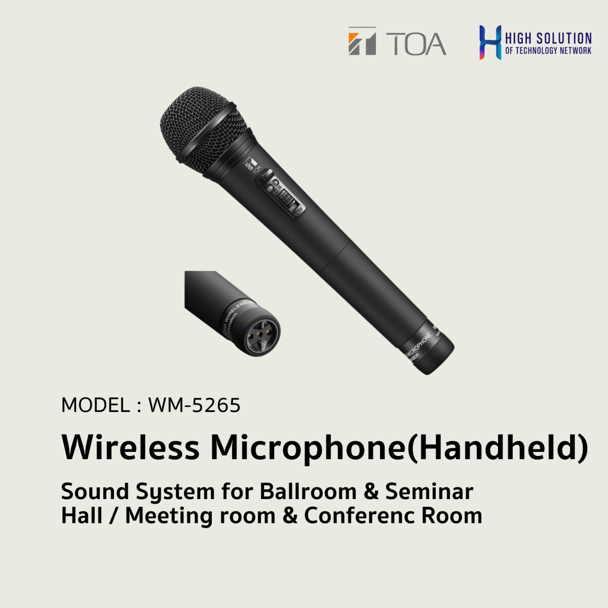 WM-5265 (TOA) Wireless Microphone(Handheld) / Sound System for Ballroom ...