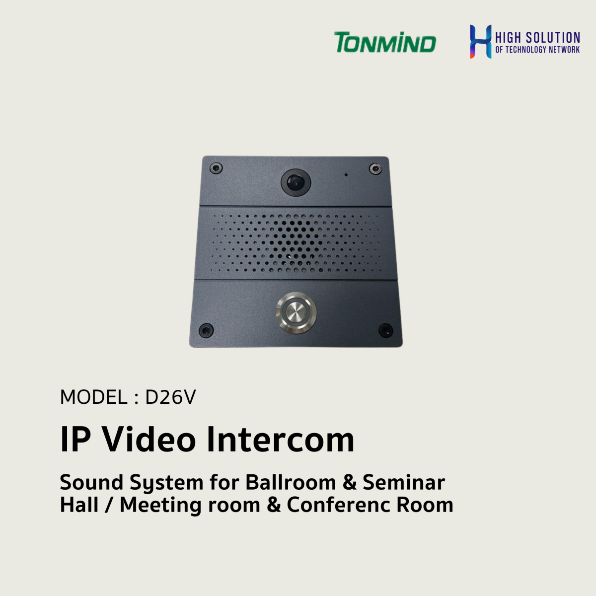 D26V Tonmind IP Video Intercom / Sound System for Ballroom & Seminar ...