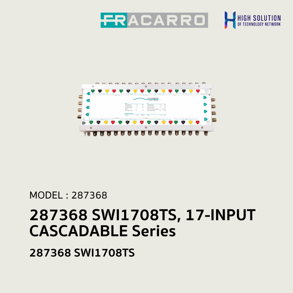 287368 SWI1708TS, 17-INPUT CASCADABLE Series - hstn