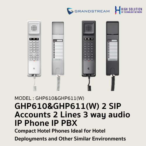 GHP610&GHP611(W) (Grandstream) 2 SIP Accounts 2 Lines 3 way audio IP ...