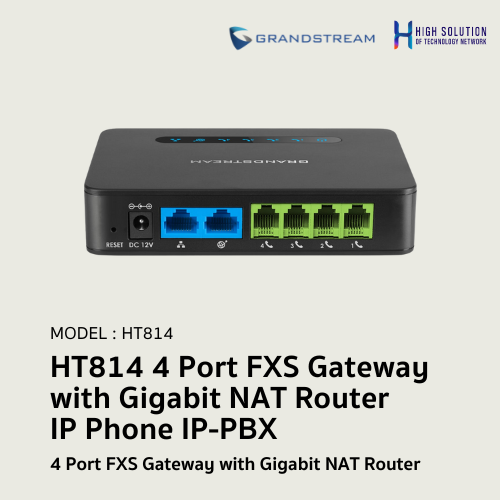 HT814 (Grandstream) 4 Port FXS Gateway with Gigabit NAT Router IP Phone IP-PBX Solutions - hstn