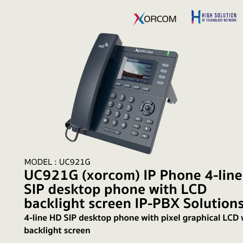 UC921G (xorcom) IP Phone 4-line HD SIP desktop phone with LCD backlight ...