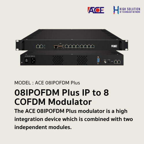 08IPOFDM Plus (ACE) IP to 8 COFDM Modulator - hstn