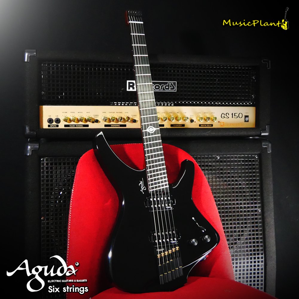 Aguda Electric Guitar กีตาร์ไฟฟ้าหัวตัด 6 Strings