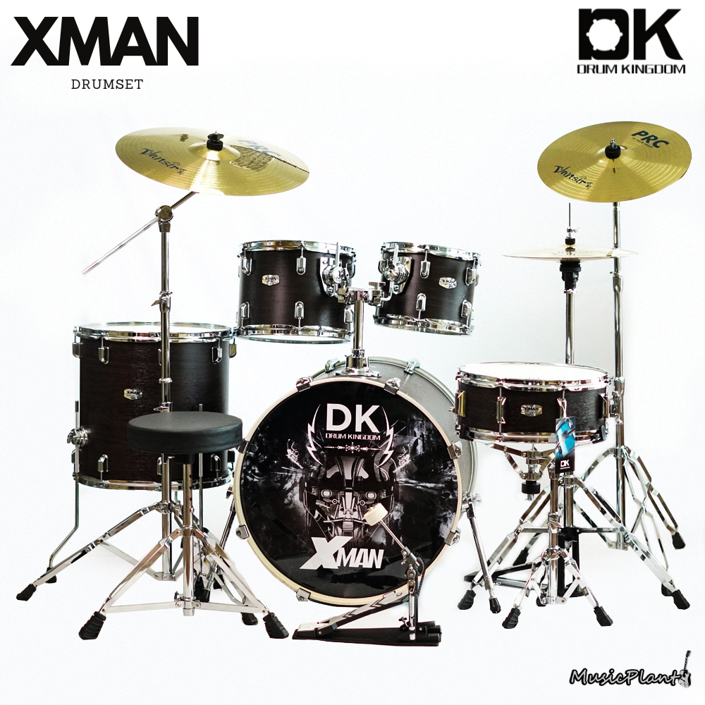 กลองชุด DK Drum Kingdom รุ่น X-MAN Series สี Ebony Wood พร้อมขาสแตนด์ ...