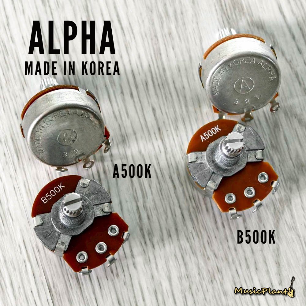 Alpha Volume Pot A500K / B500K ลูกบิดกีตาร์ (Made In Korea)
