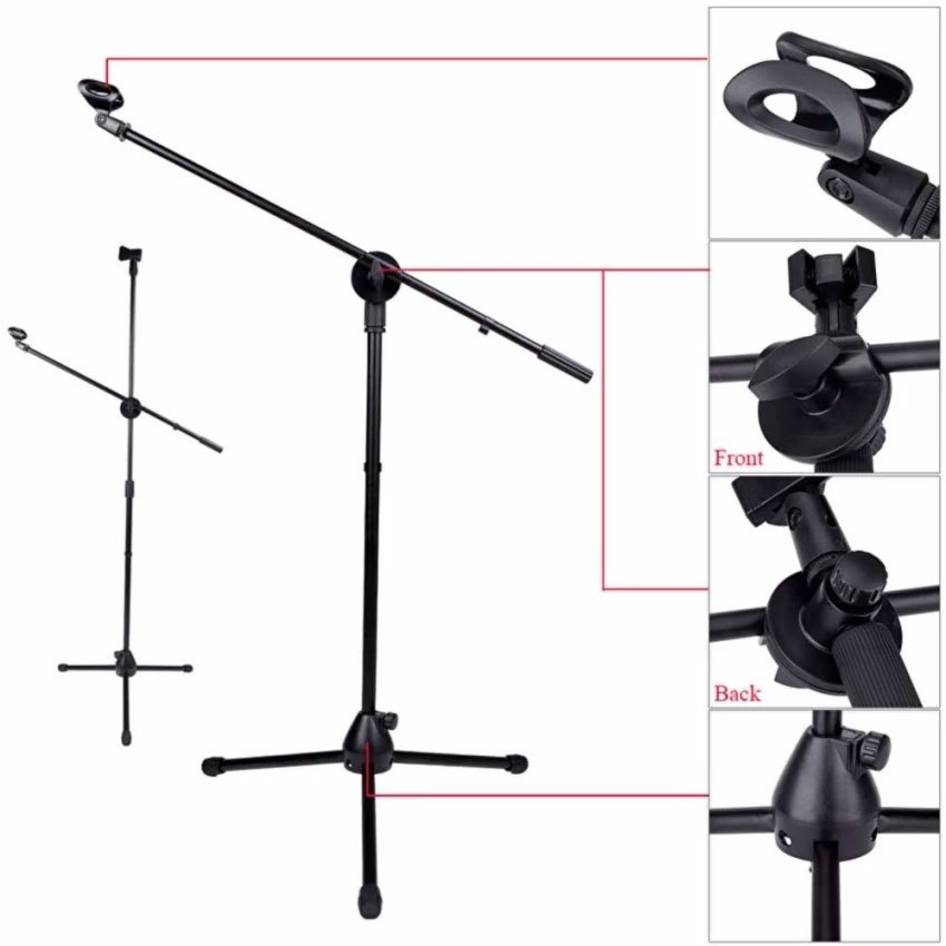 At First Microphone Stand 2 หัว ขาตั้งไมค์ พร้อมคอจับไมค์ 2 ตัว รุ่น MS-70B