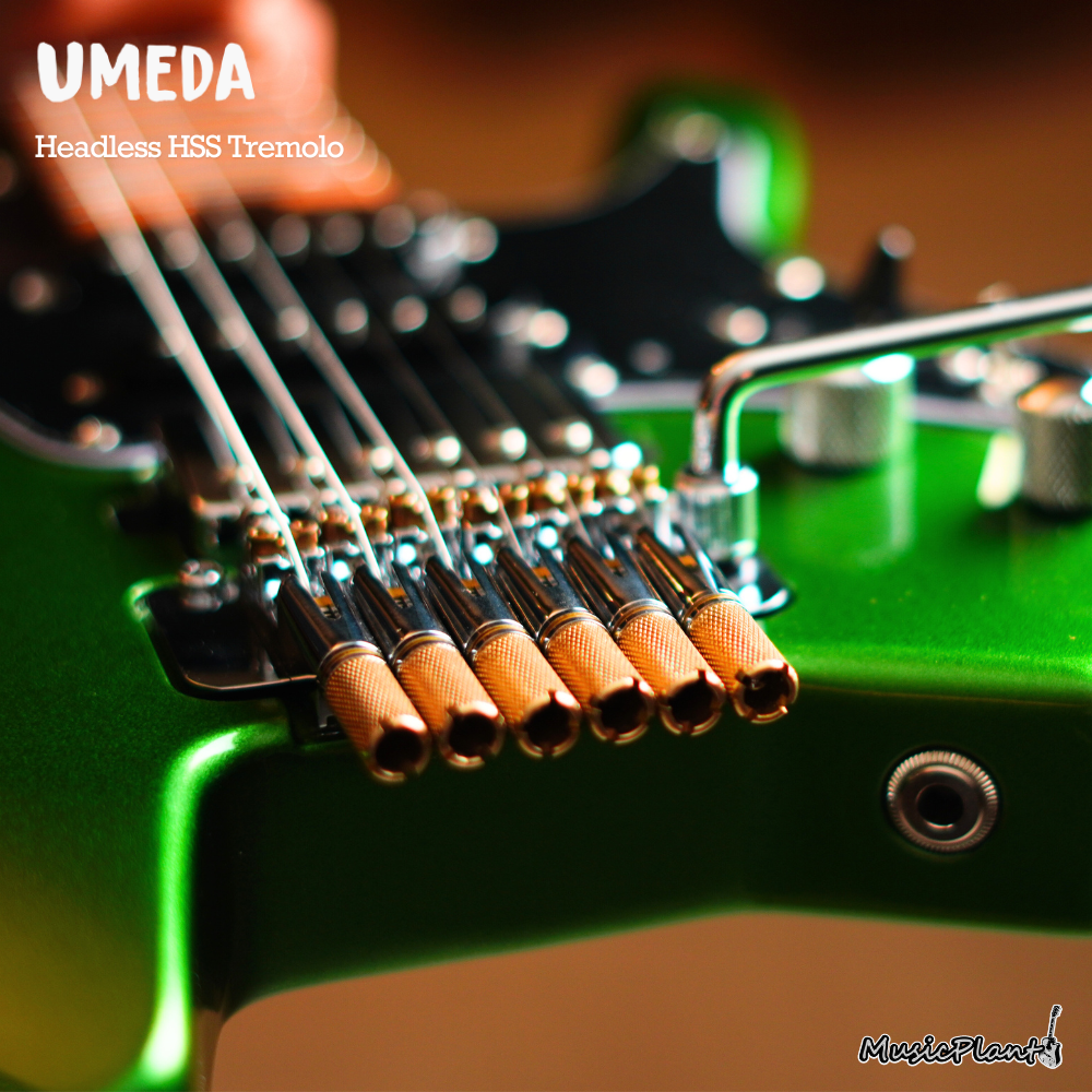 Umeda - Headless Guitar HSS 2 Point Poles Tremolo Bridge (2.8 Kgs)