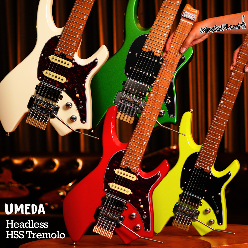 Umeda - Headless Guitar HSS 2 Point Poles Tremolo Bridge (2.8 Kgs)