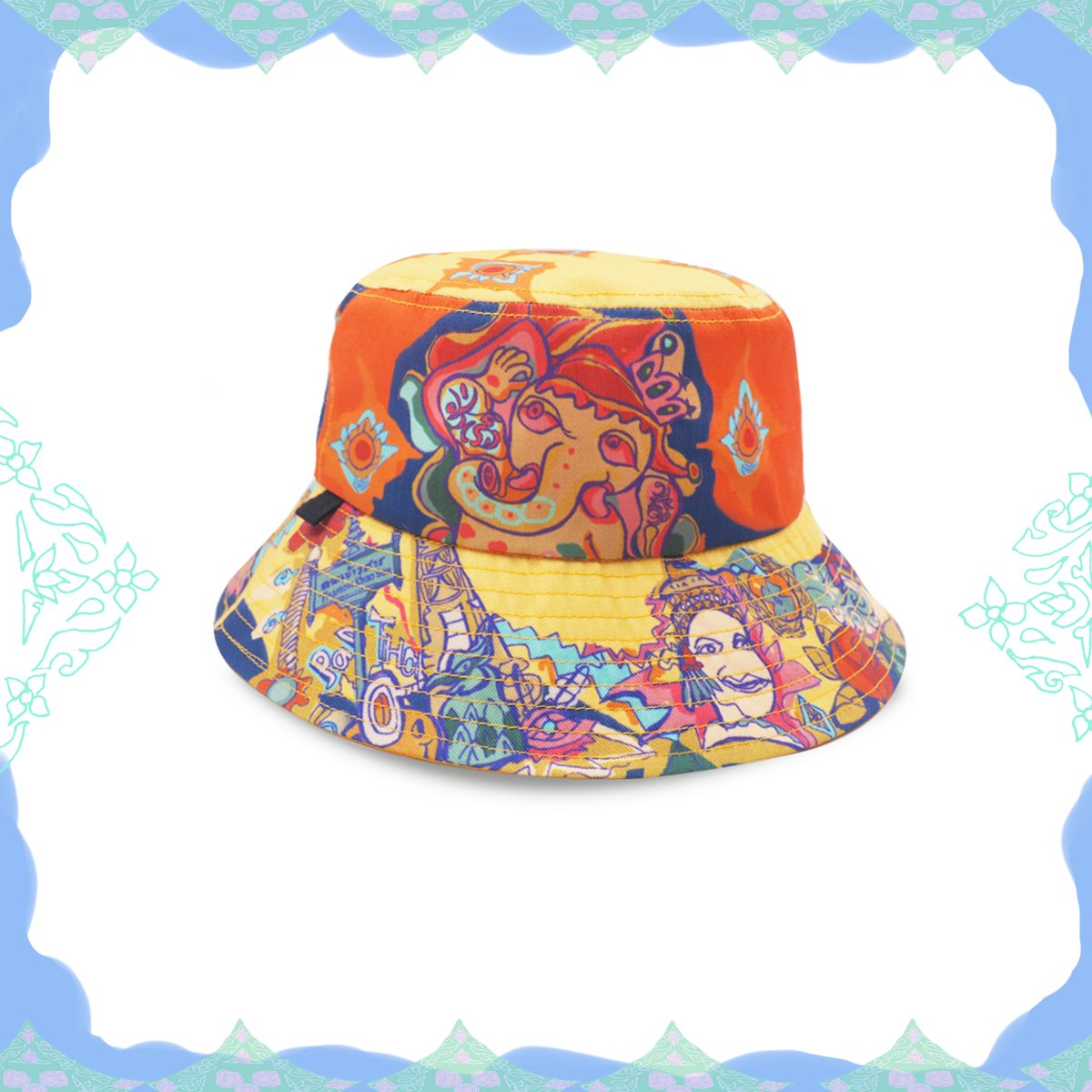 MAMAD HAT23 Bucket Hat "Land of Smiles" concept "Hat made of fabric with new pattern and MAMAD ...