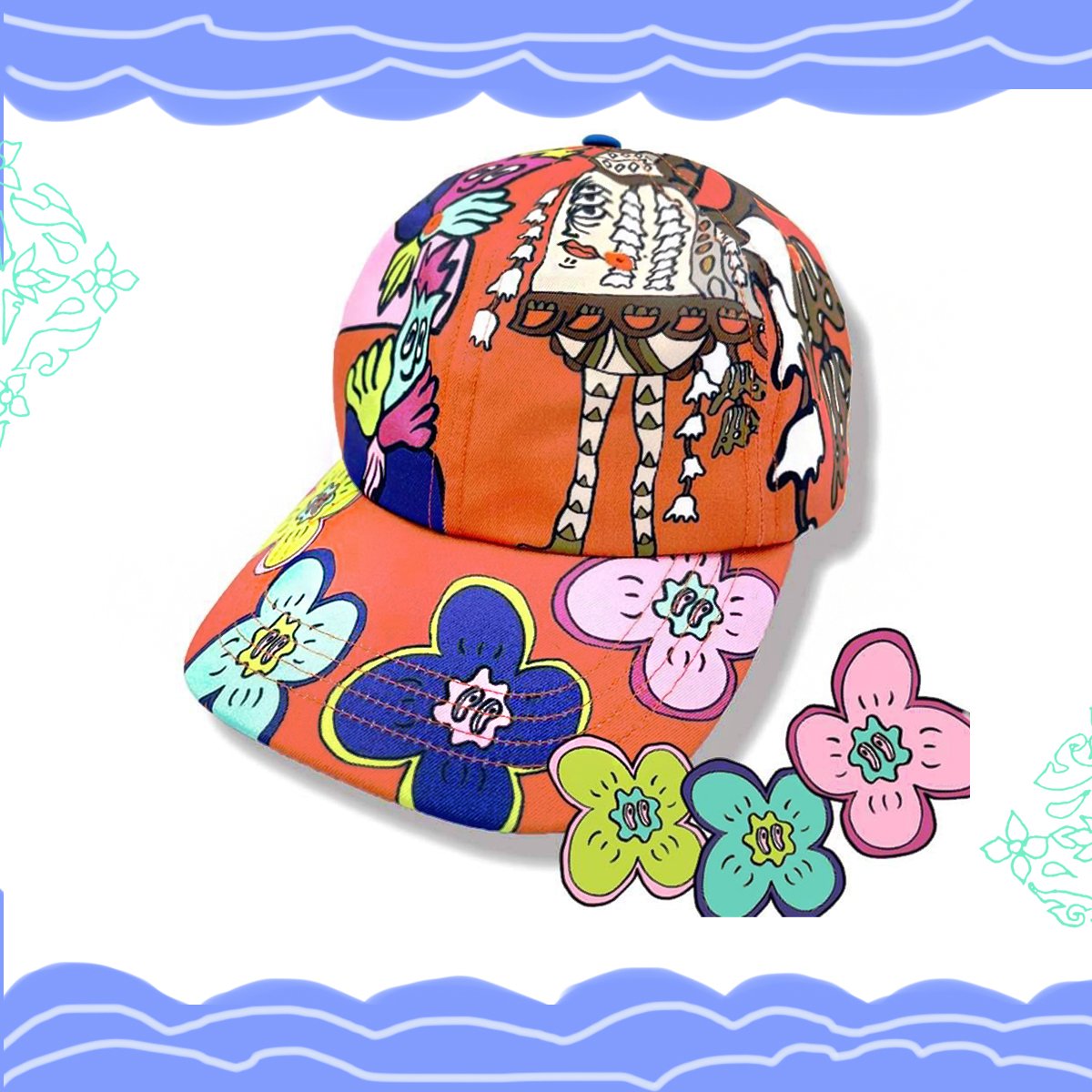 MAMAD Cap CAP05, a quality fabric cap with a cool design from Thai art! - mamadshop88