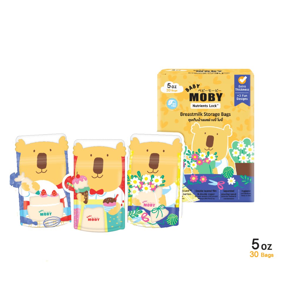 BABY MOBY ถุงเก็บน้ำนมแม่รุ่นทึบแสง 5 oz - pungklom