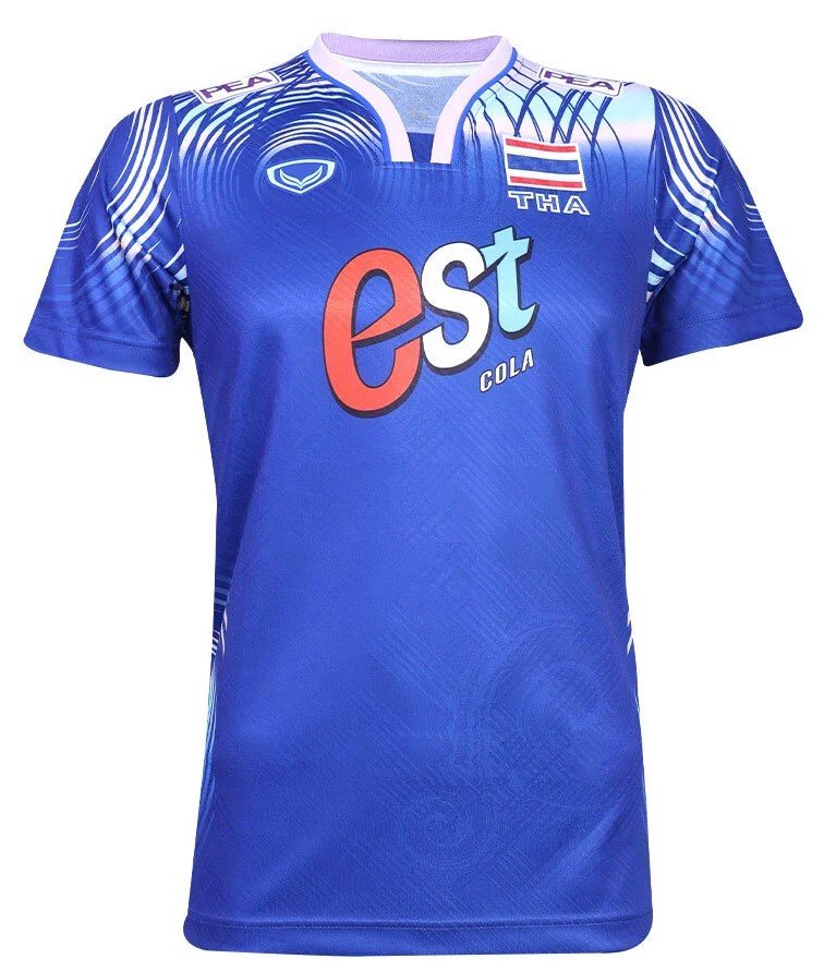 2024 Thailand Volleyball National Team Thai Jersey Shirt Player Blue ...