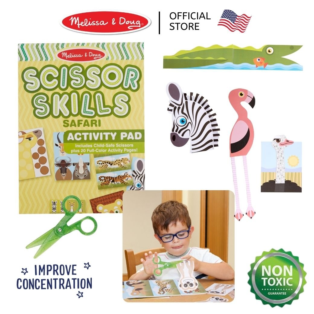 Melissa & Doug Safari Scissors Skills Activity Pad รุ่น 32006 ชุดสมุด ...