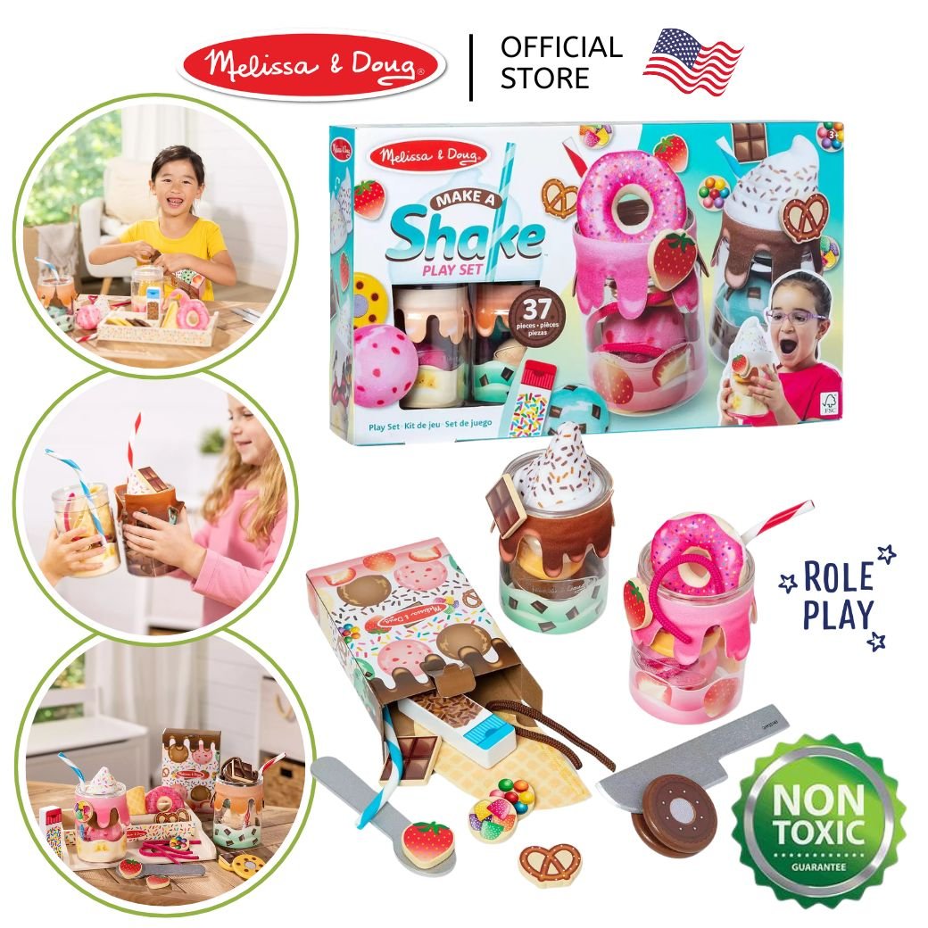 Melissa & Doug Make a Milk Shake Play Set รุ่น 97284 เล่นทำมิวค์เชค Mix ...
